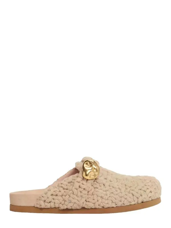 Fabiana Filippi Knitted Mules - Neutrals
