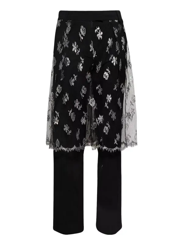 Christopher Esber Floral-lace Trousers - Black