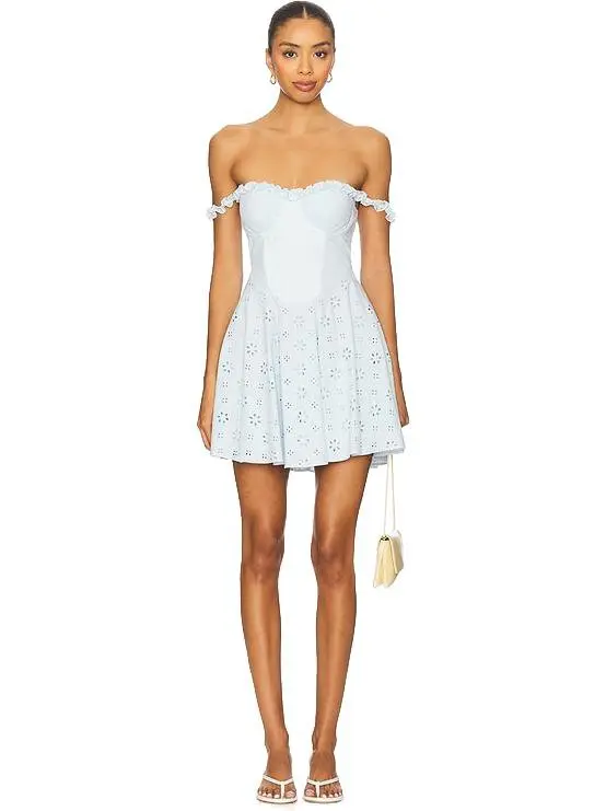 Majorelle Cassia Mini Dress - Baby Blue