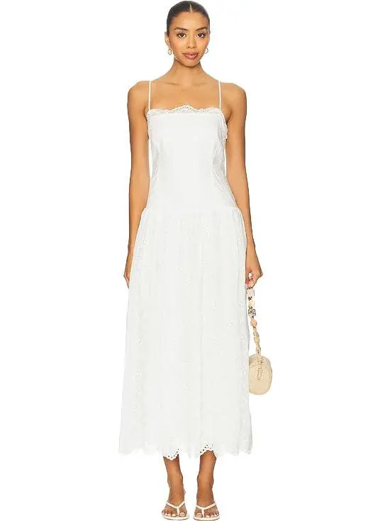 Tularosa Sofiya Midi Dress - White