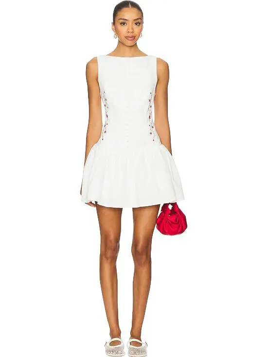 RUNAWAY THE LABEL Nevah Mini Dress - White