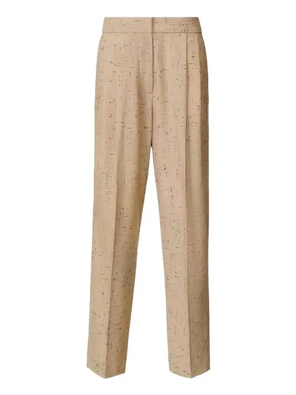 Fabiana Filippi Pleated Speckled Trousers - Neutrals
