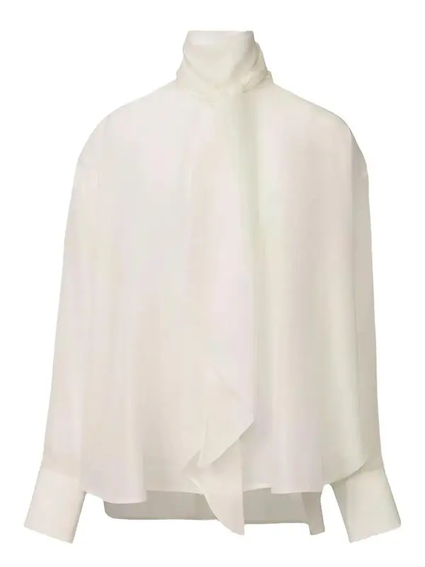 Fabiana Filippi High-neck Silk Blouse - White