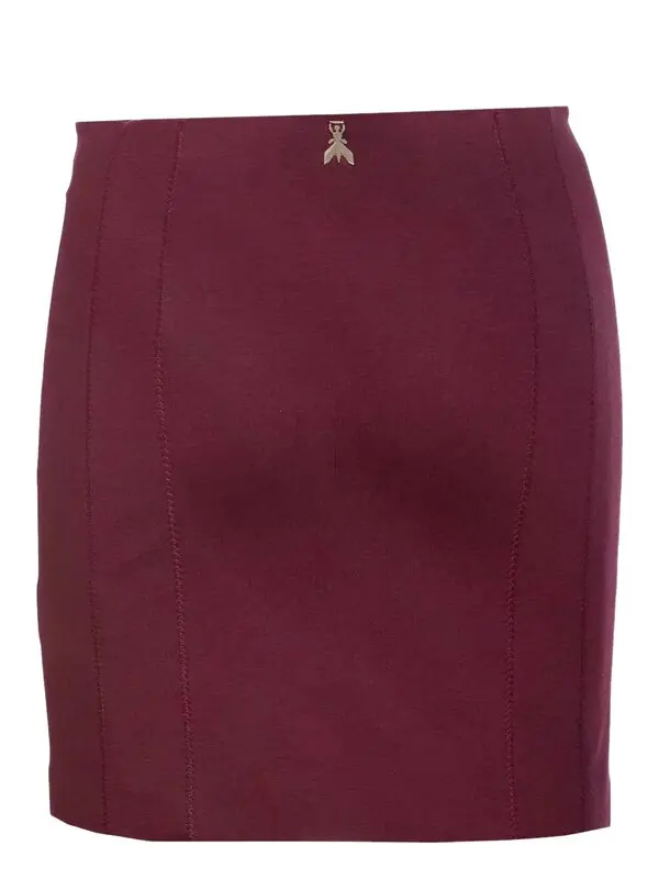 Patrizia Pepe Mini Skirt With Logo - Purple