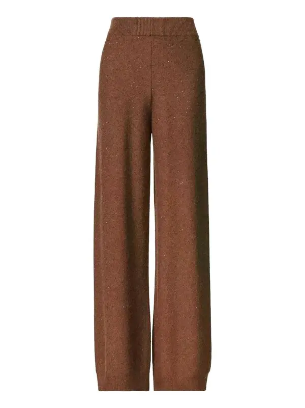Fabiana Filippi Speckled Wide-leg Trousers - Brown
