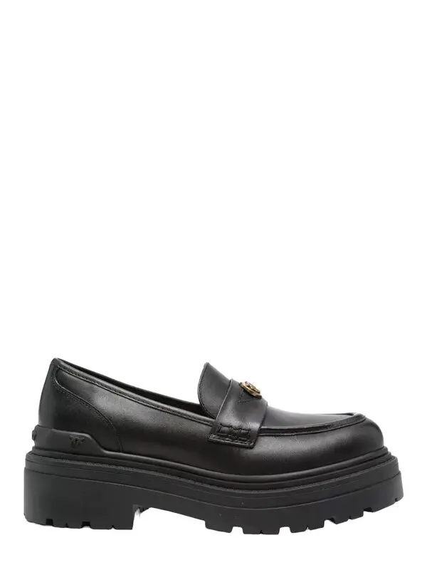 Pinko Logo-plaque Platform Loafers - Black
