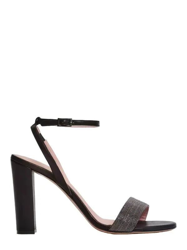 Fabiana Filippi Bead-embellished Block-heel Sandals - Black