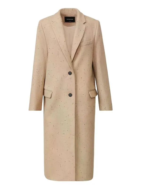 Fabiana Filippi Speckled Double-breasted Coat - Neutrals