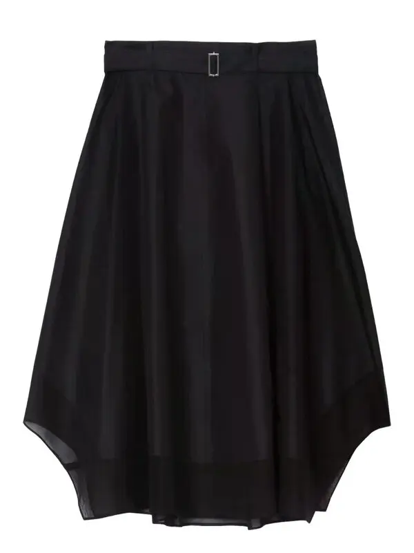 3.1 Phillip Lim Belted Layered Skirt - Black