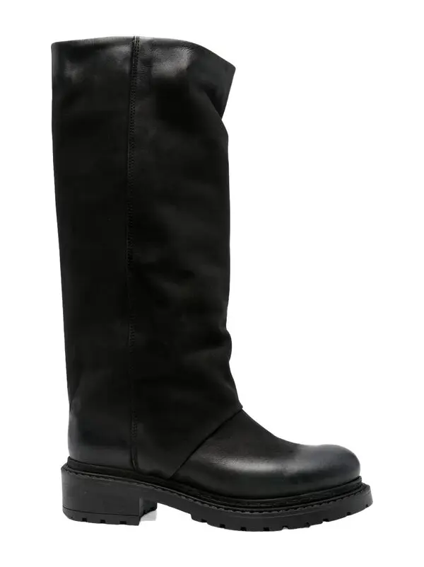 METISSE 40mm Slouch Calf-leather Boots - Black