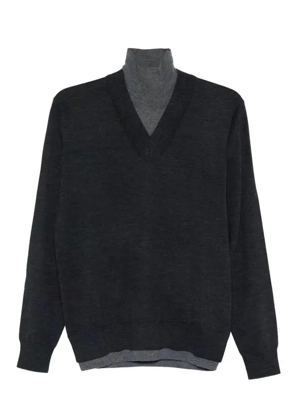 PAOLO PECORA Wool Sweater - Grey