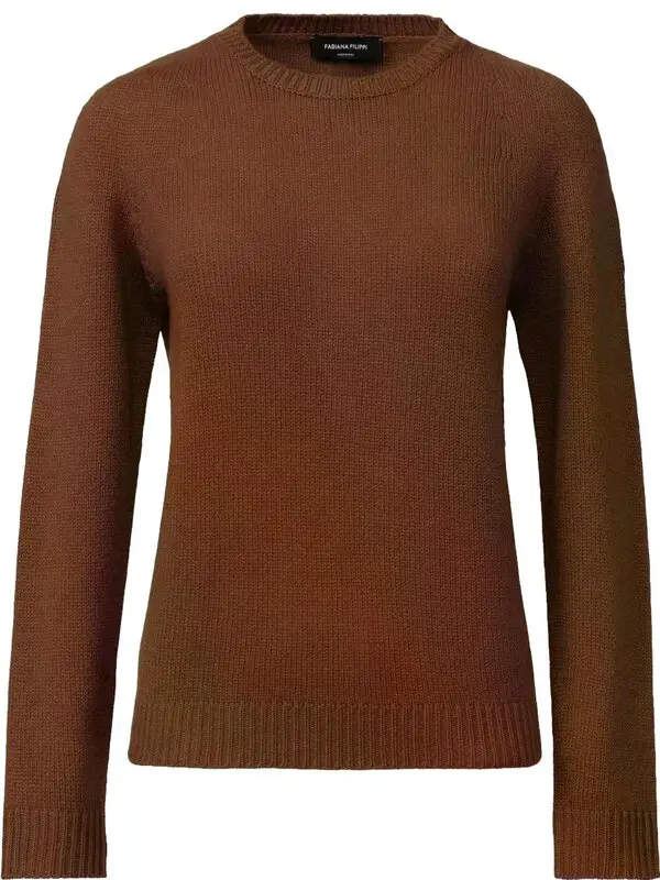 Fabiana Filippi Long-sleeve Cashmere Jumper - Brown