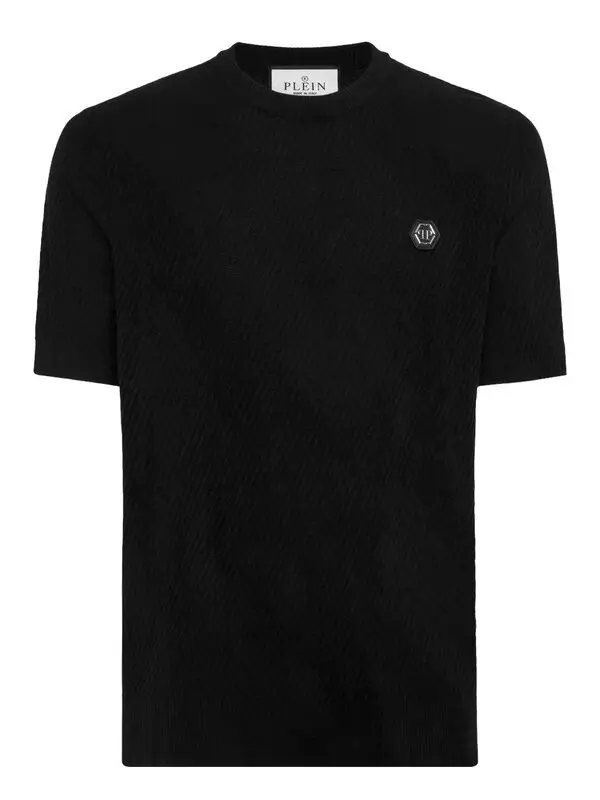 Philipp Plein Logo-patch T-shirt - Black