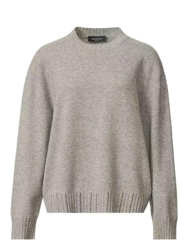 Fabiana Filippi Ribbed Trim Sweater - Grey