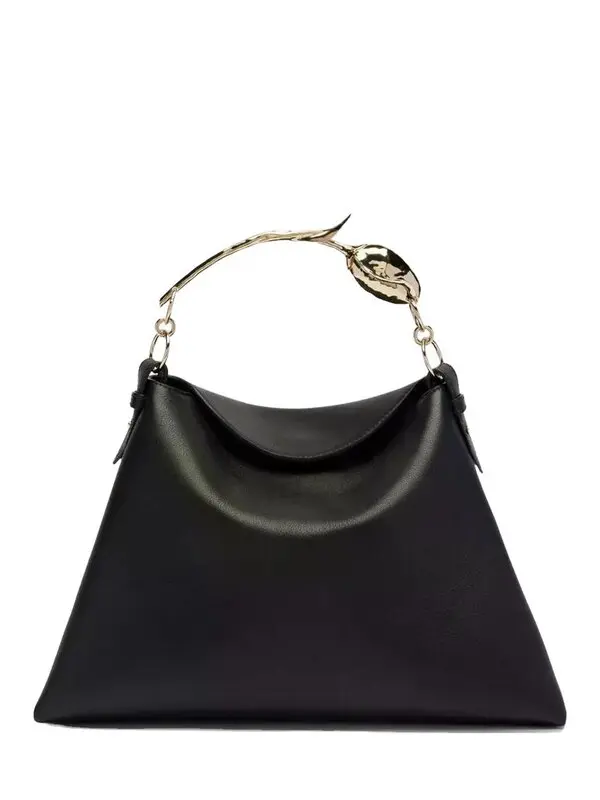 Erdem Large Bloom Leather Bag - Black