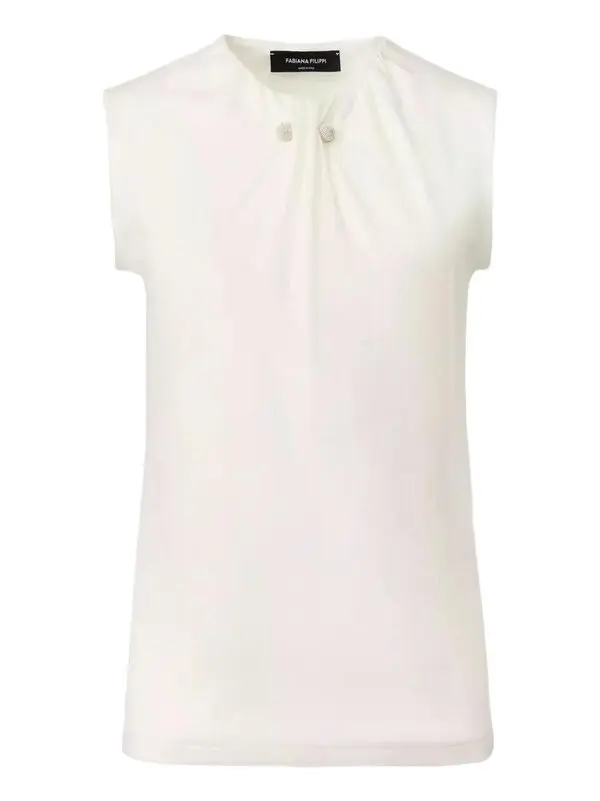 Fabiana Filippi Embellished Sleeveless Top - Neutrals