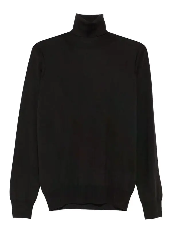 PAOLO PECORA Wool Turtleneck Sweater - Brown