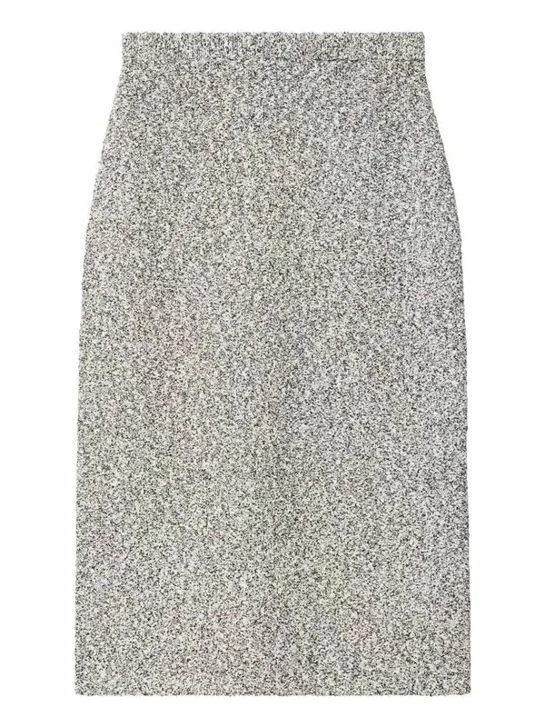 Tory Burch Tweed Midi Skirt - Black