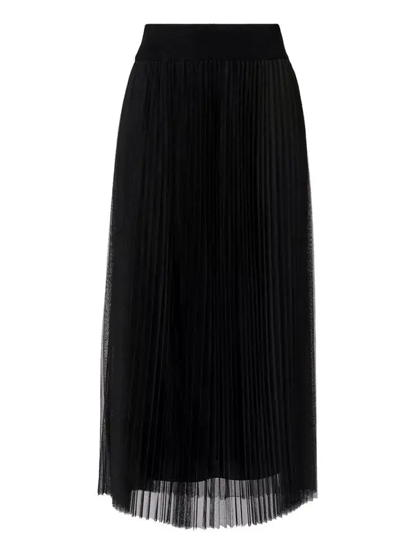 Fabiana Filippi Pleated Tulle Midi Skirt - Blue