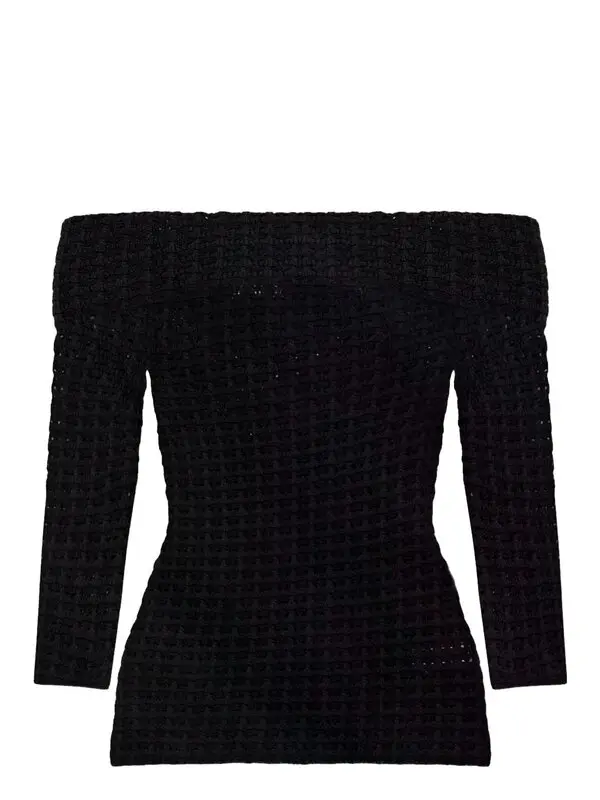 Isabel Marant Off-shoulder Knitted Top - Black