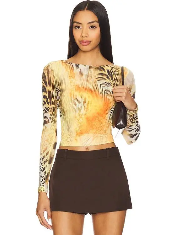 FARAI LONDON Fleur Top - Savannah Wild