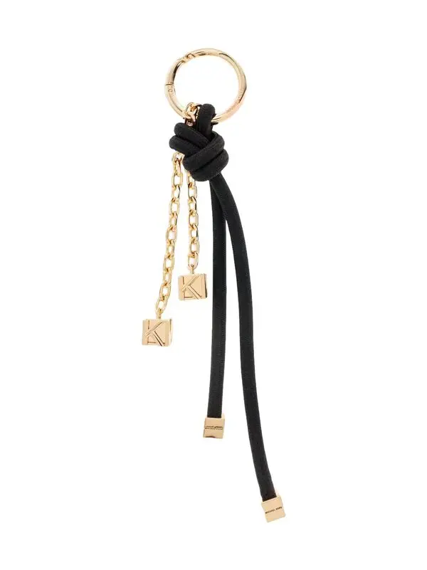 Michael Kors Knotted-cord Chain Keyring - Black