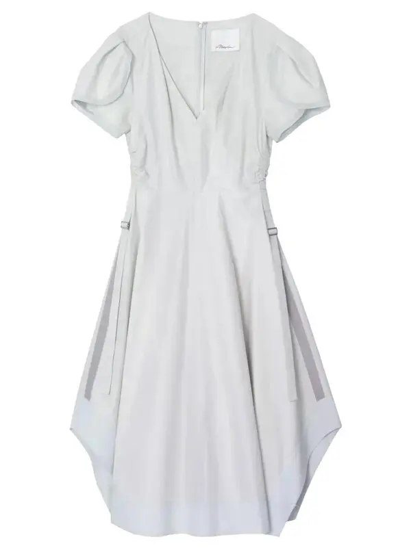 3.1 Phillip Lim Puff-sleeve Asymmetrical Dress - Neutrals