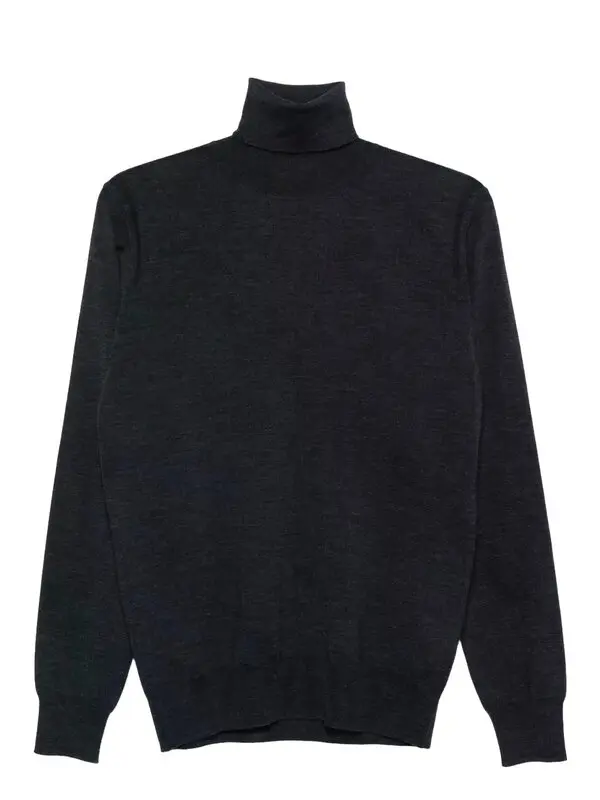 PAOLO PECORA Turtleneck Wool Sweater - Grey