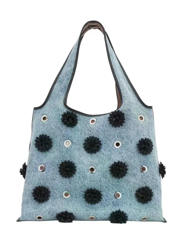 3.1 Phillip Lim Pom-pom Eyelet Tote Bag - Blue