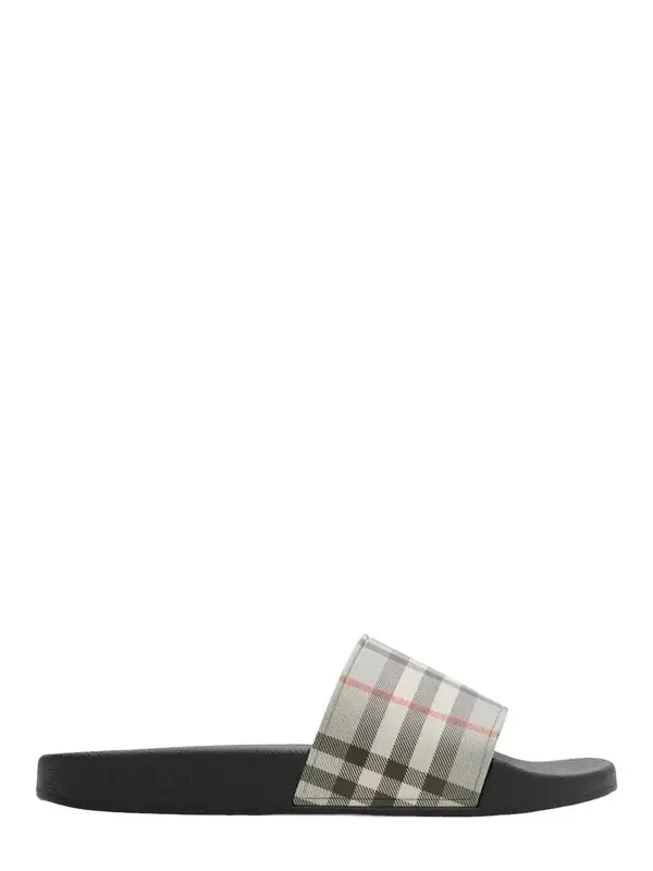 Burberry Checked Slides - Safari Ip Check