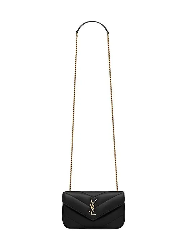 Saint Laurent Loulou Mini Bag - Black Lambskin/gold