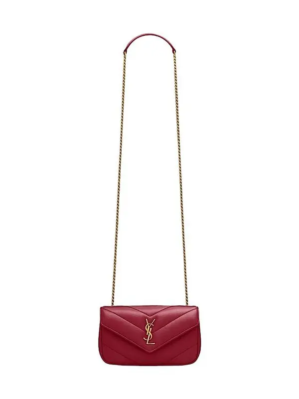 Saint Laurent Loulou Mini Bag - Deeply Red