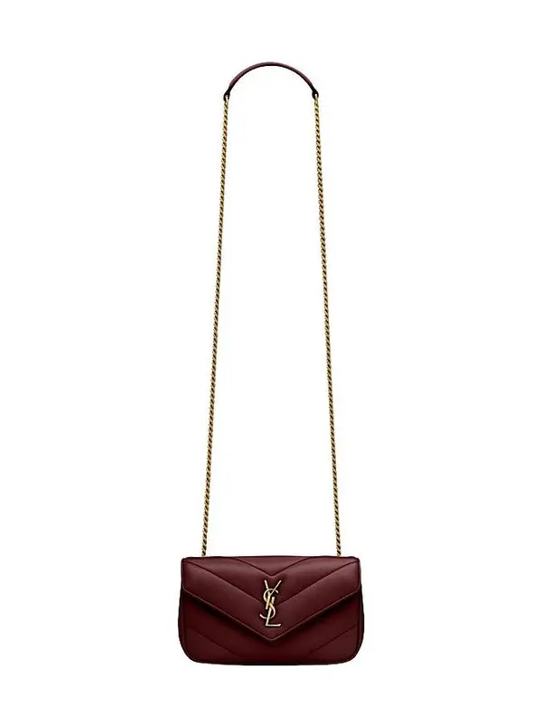 Saint Laurent Loulou Mini Bag - Rouge Cabernet