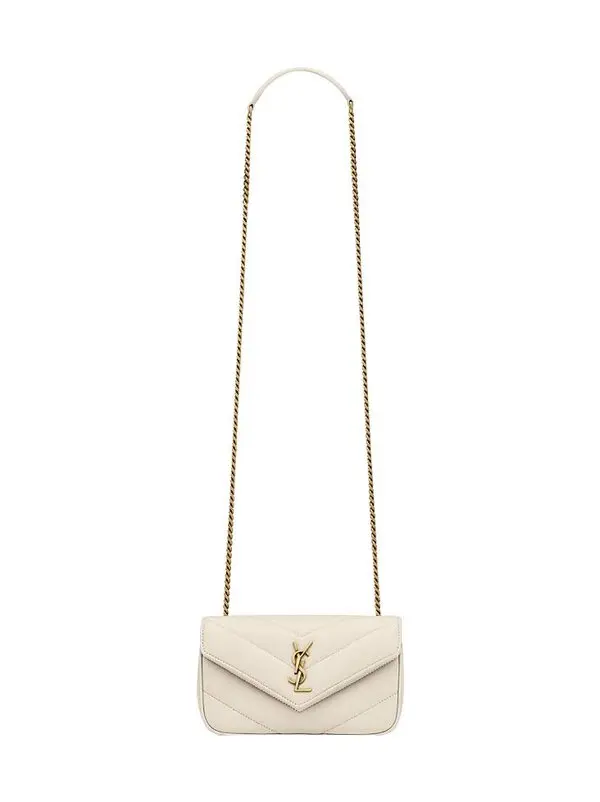 Saint Laurent Loulou Mini Bag - White