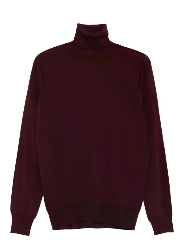PAOLO PECORA Turtleneck Wool Sweater - Purple