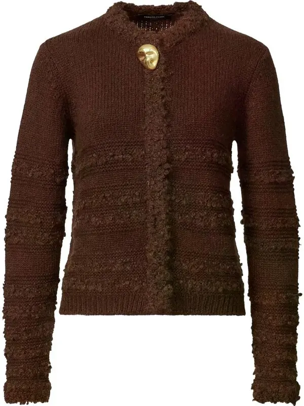 Fabiana Filippi Button-detailed Cardigan - Brown