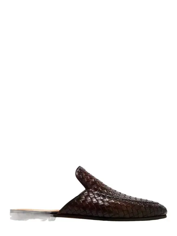 Magnanni Woven Leather Mules - Brown