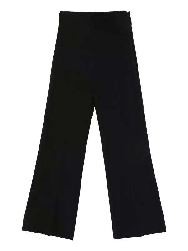 Patrizia Pepe Logo-plaque Trousers - Black