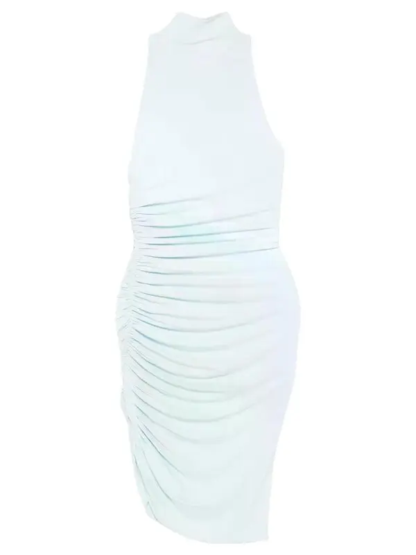 Jacquemus High-neck Ruched Dress - Blue