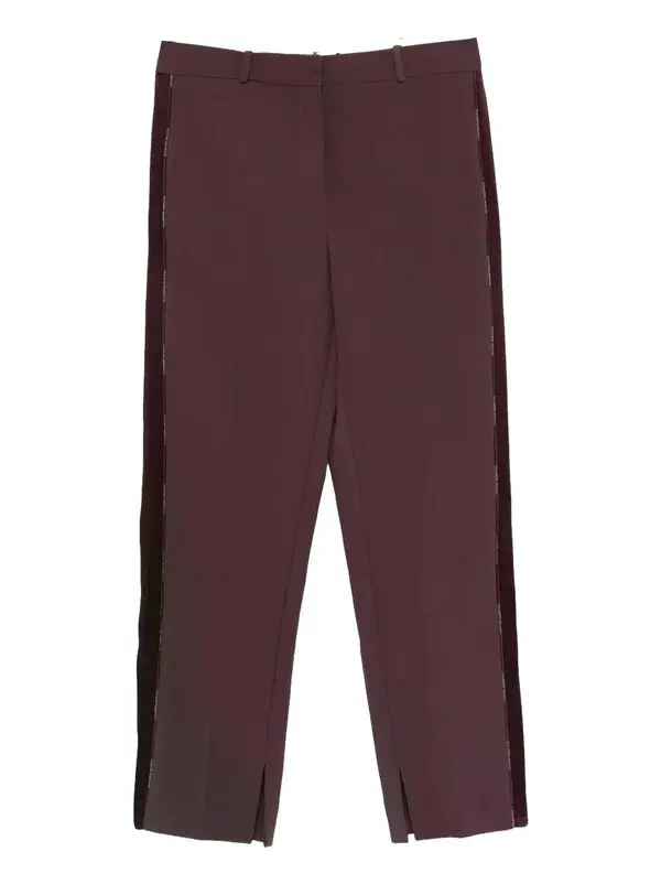 Elisabetta Franchi Side-stripe Split-hem Trousers - Brown