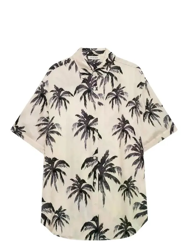 ANINE BING Palm-print Shirt - Neutrals