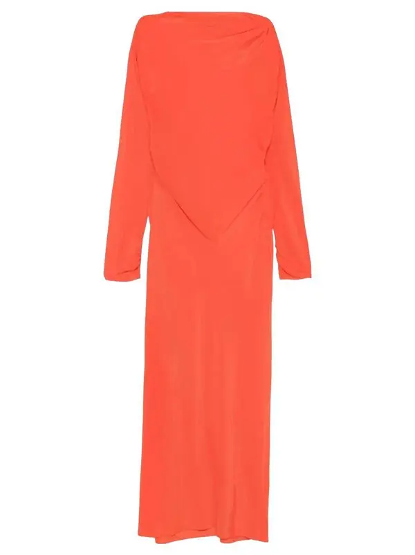 Sir The Label Fresca Gathered Midi Dress - Orange