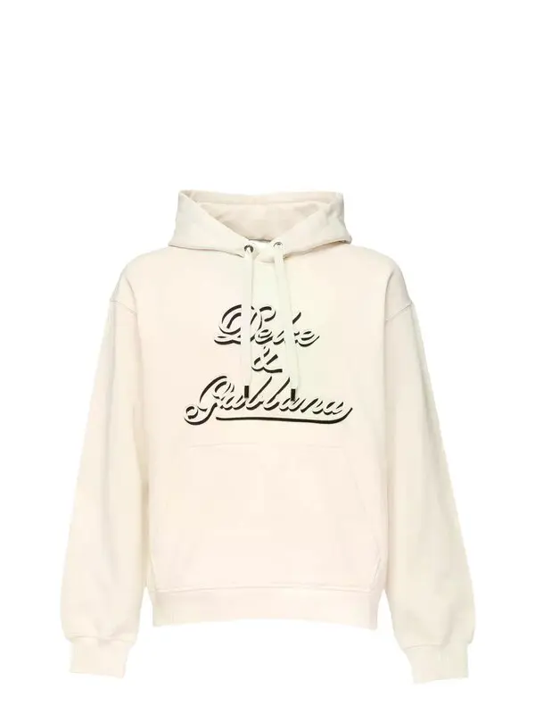 Dolce & Gabbana Logo-appliqué Hoodie - Neutrals