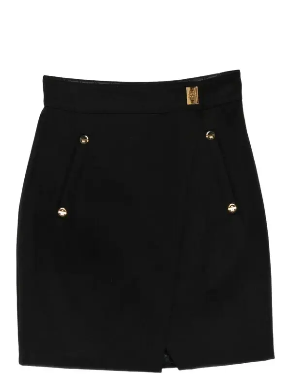 Elisabetta Franchi Button-detailed Mini Skirt - Black
