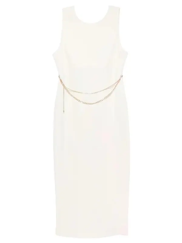 TWINSET Chain-embellished Midi Dress - Neutrals