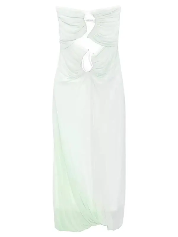 Christopher Esber Strapless Maxi Dress With Cutouts - Green