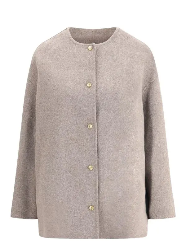 Loulou De Saison Short Wool Coat - Grey