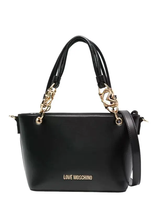 Moschino Tote Bag With Jewel Inserts - Black