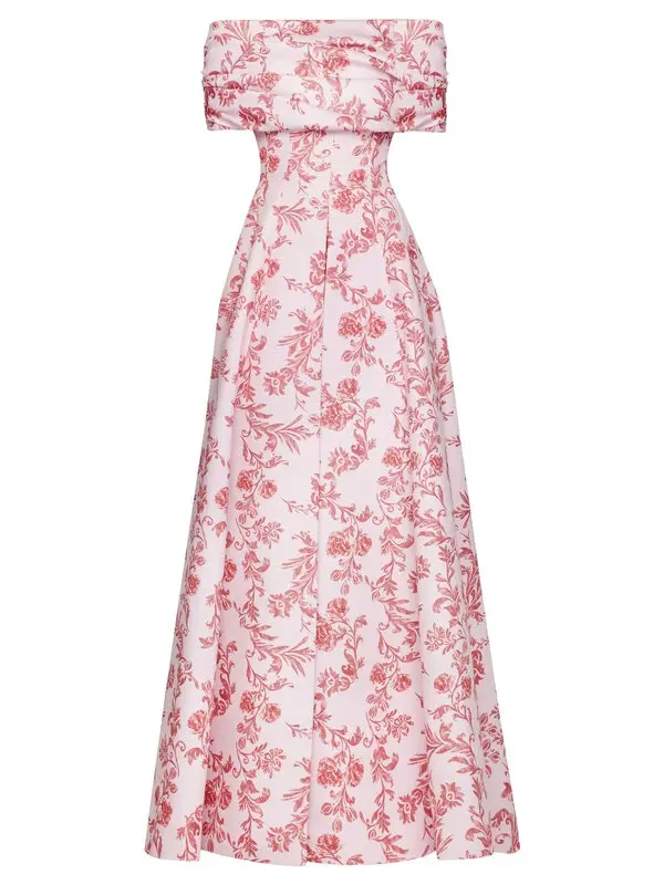 EMILIA WICKSTEAD Auclair Floral Damask Gown - Pink