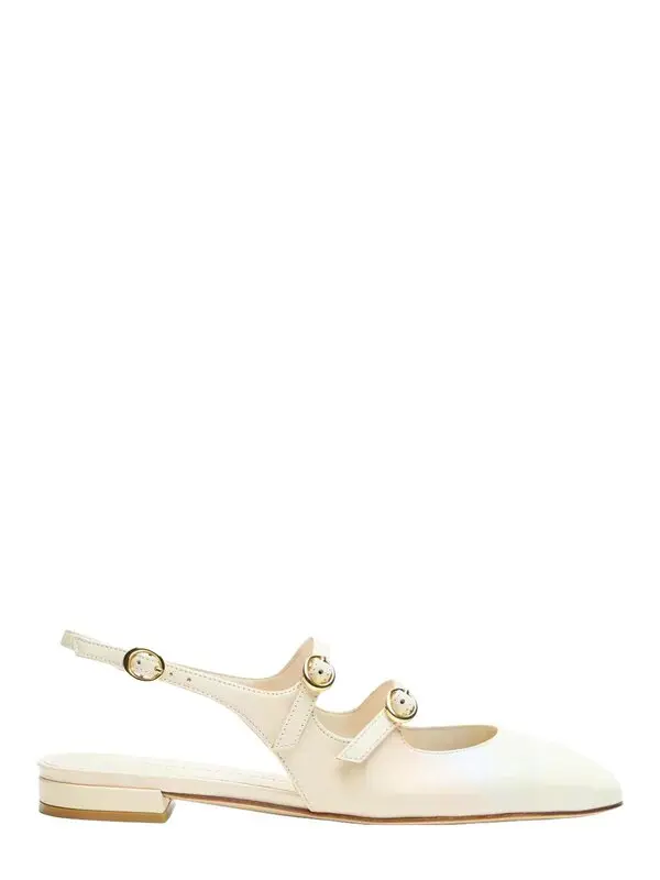 STUART WEITZMAN Slingback Buckle Flats - Neutrals